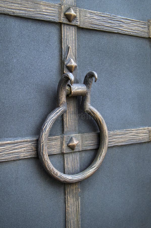 Metal Handle in Retro Style Side View Stock Photo - Image of ...