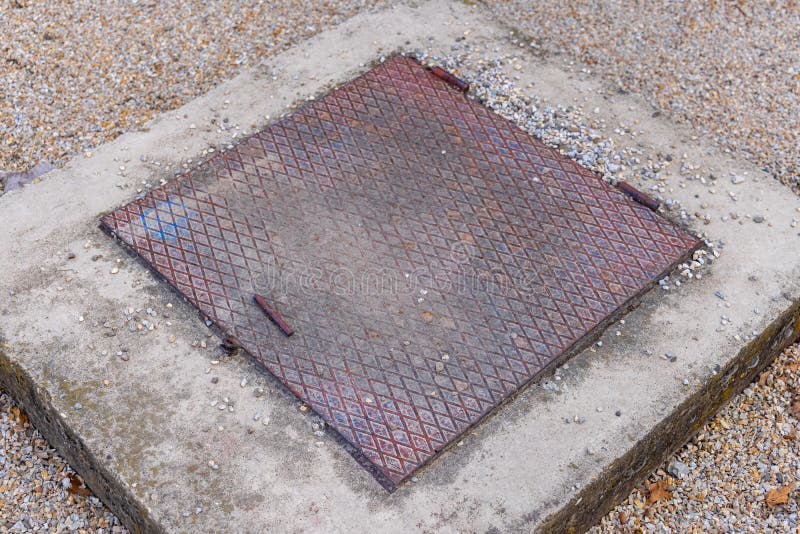 Metal Hatch stock image. Image of cover, metal, hatch - 232481035