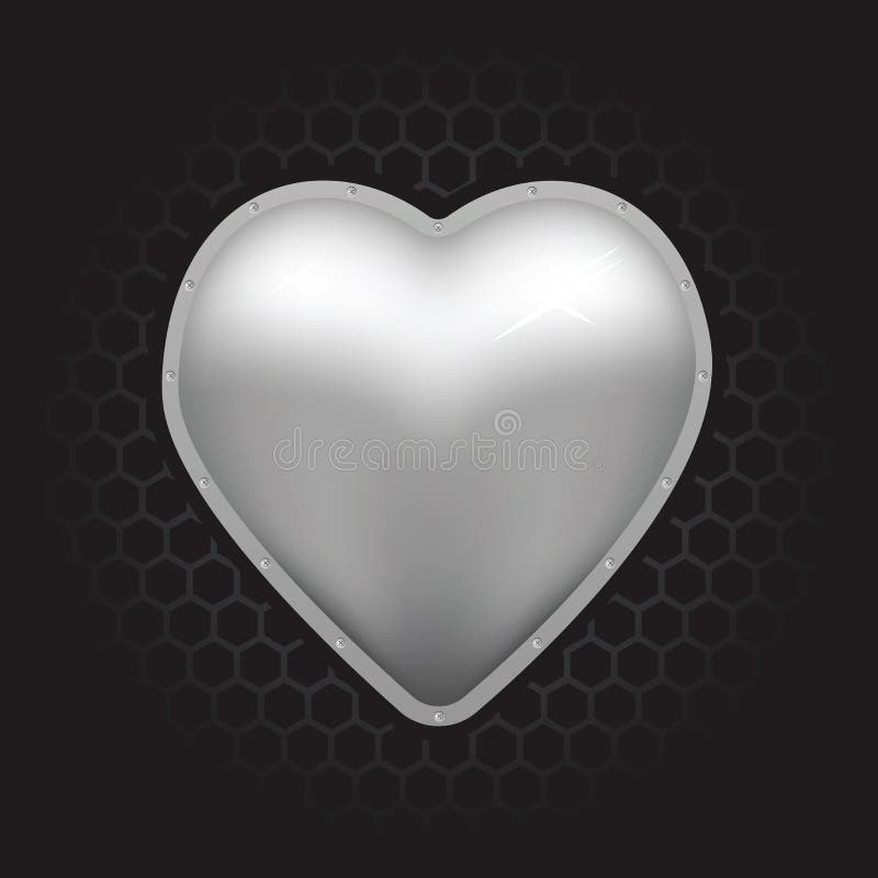 Metal Heart stock vector. Illustration of icon, application - 70389952