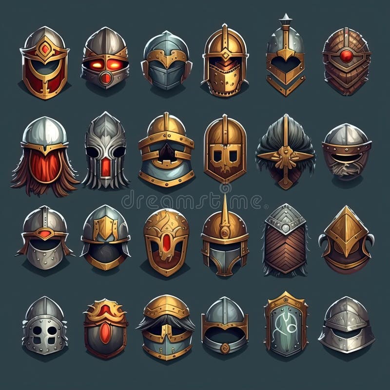 Helmet Shield Knight Medieval Vector Stock Vector Illustration Of Concept Cartoon 294521236