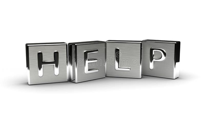 Metal Help Text stock illustration. Illustration of business - 49989692