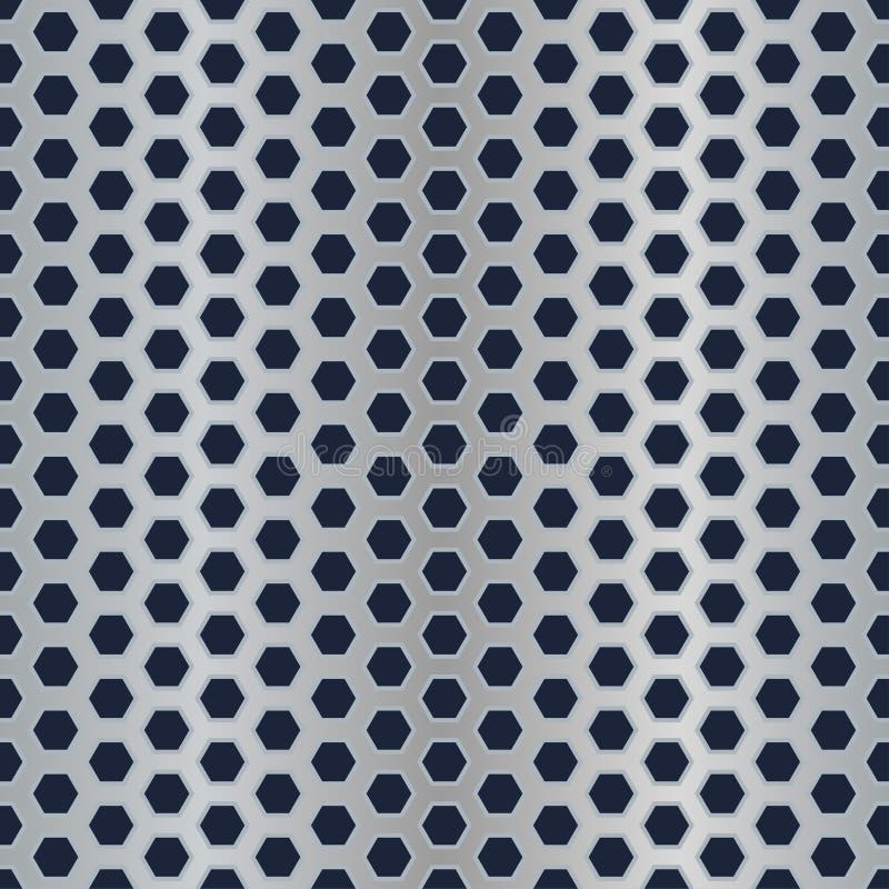 Metal Hexagon Perforated Texture Stock Vector - Illustration of ...