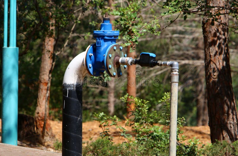 Metal High Pressure Water Fire Hydrant Stock Photo - Image of hose ...