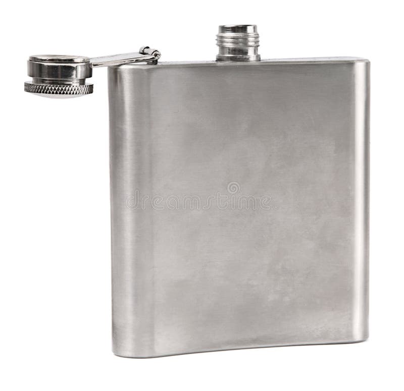 Metal Hip Flask for Liquor stock image. Image of steel - 3987699