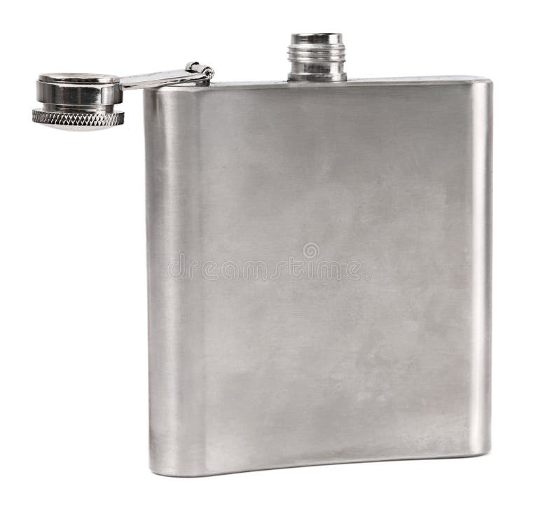 Metal Hip Flask for Liquor stock image. Image of steel - 3987699