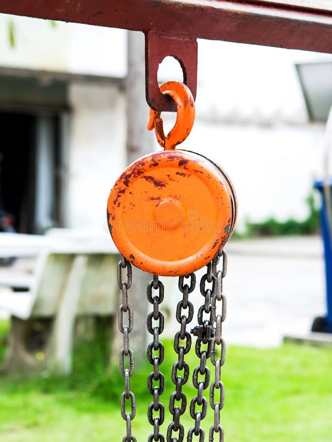 Metal hoist and chain stock photo. Image of industrial - 34177906