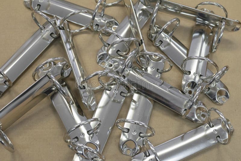 Metal Holder Rings for Sheets Stock Image - Image of list, file: 68450973