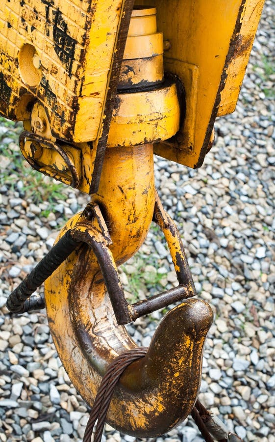Metal Hook of the Industrial Crane Stock Photo - Image of machine ...