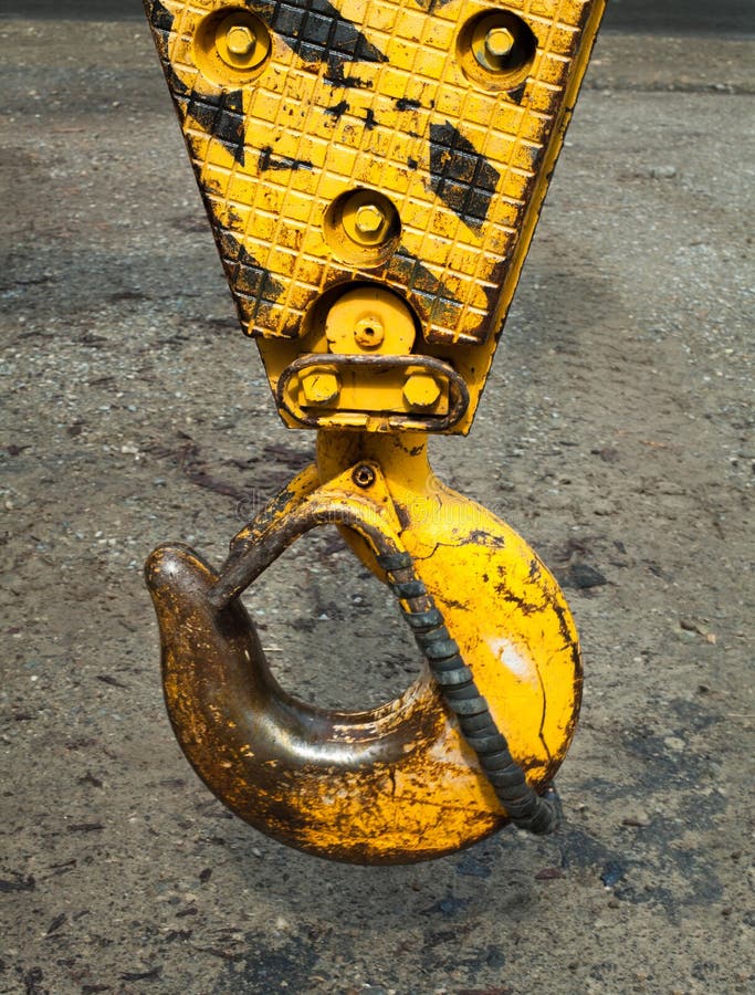 Metal Hook of the Industrial Crane Stock Photo - Image of engineering ...