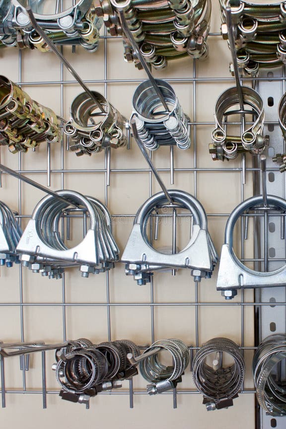 Metal hose clips. stock photo. Image of loop, plumbing - 23502628