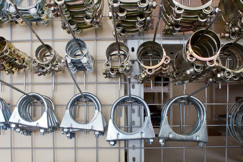 Metal hose clips. stock photo. Image of hose, yoke, strap - 23502636