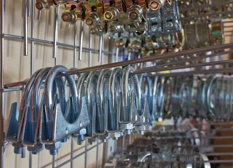 Metal hose clips. stock photo. Image of loop, plumbing - 23502628