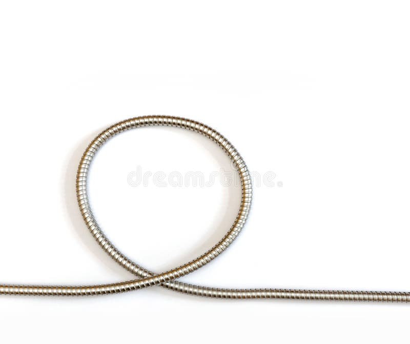 Metal hose loop stock photo. Image of bathroom, isolated - 46180950