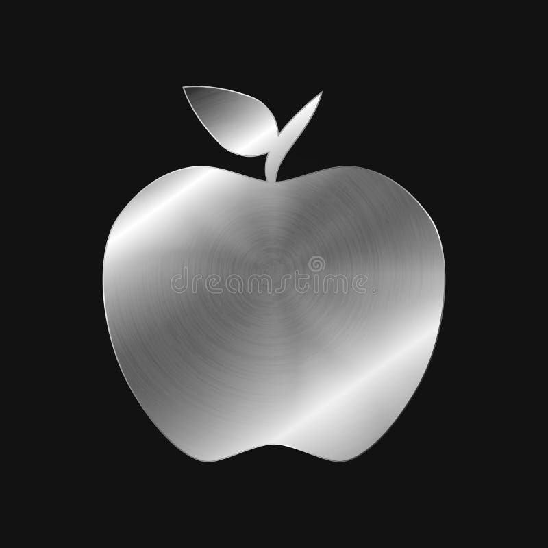 Metal icon - apple stock vector. Illustration of pattern - 90273959