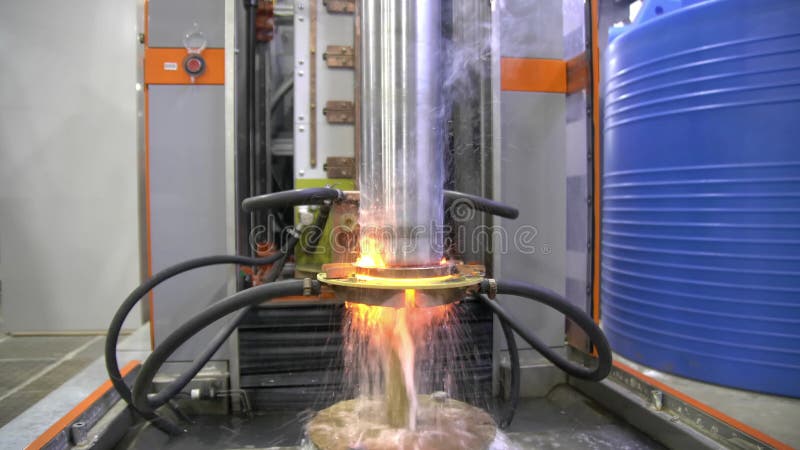 Metal Induction Hardening Machine. Process of Quenching Metal with a ...