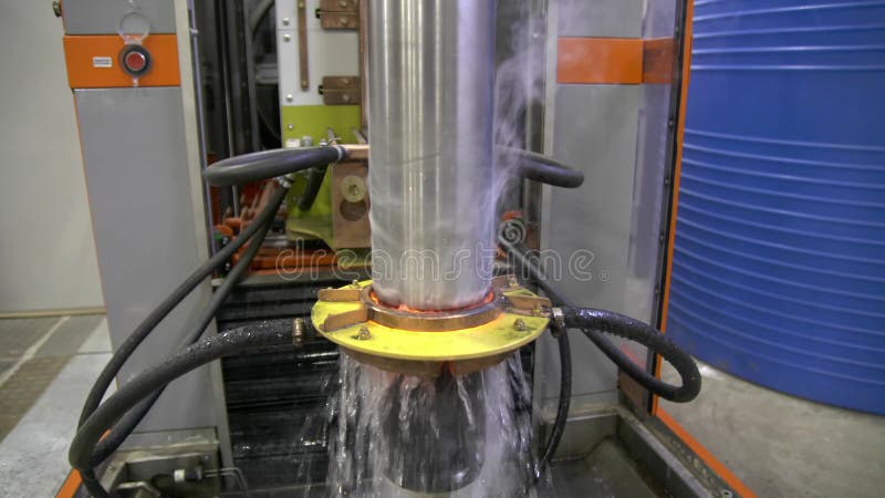 Metal Induction Hardening Machine. Process of Quenching Metal with a ...