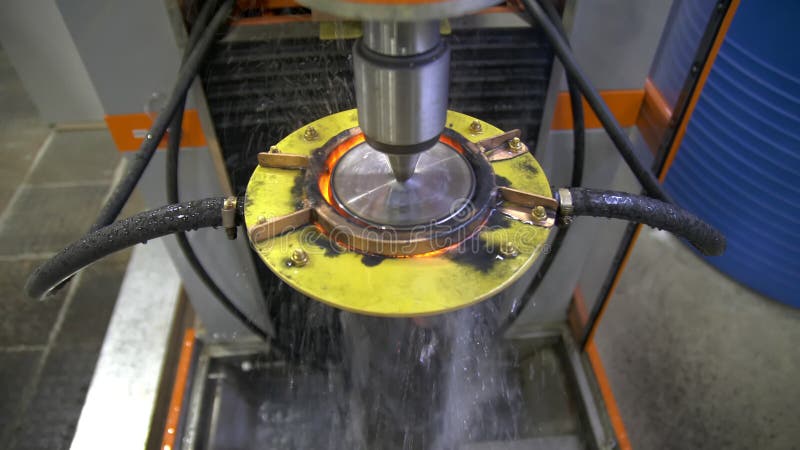 Metal Induction Hardening Machine. Process of Quenching Metal with a ...