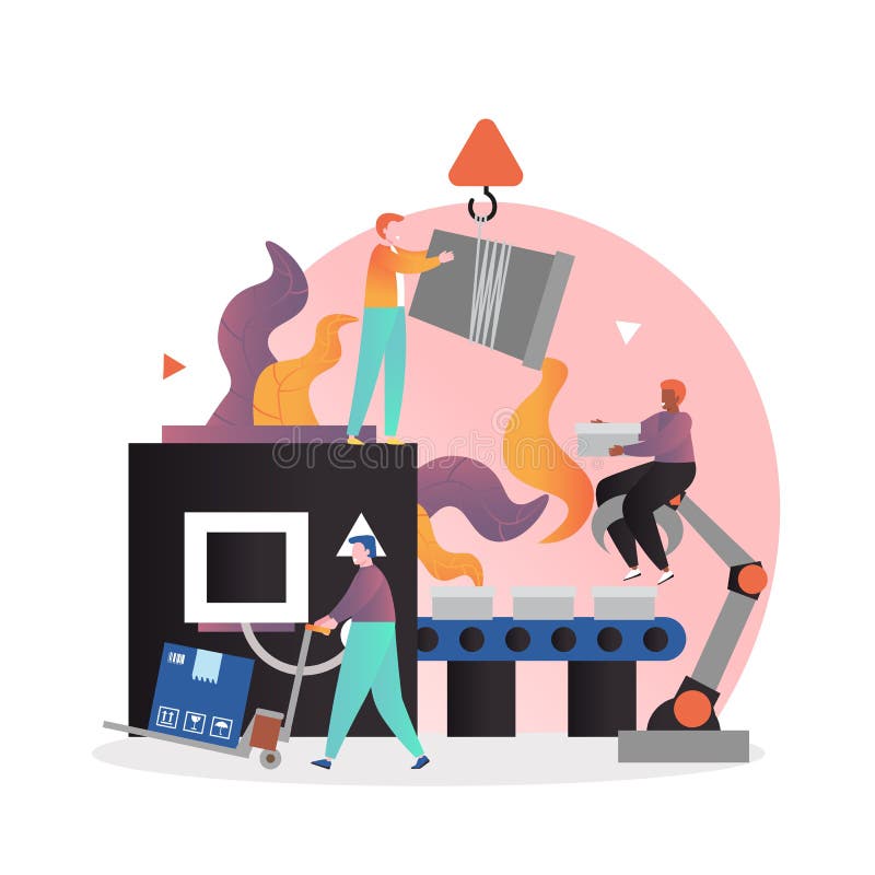 Metal Industry Vector Concept for Web Banner, Website Page Stock Vector ...