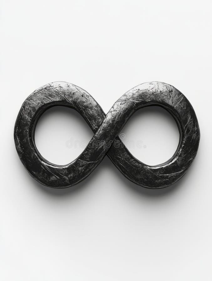 Metal Infinity Symbol on a White Background. Stock Photo - Image of ...
