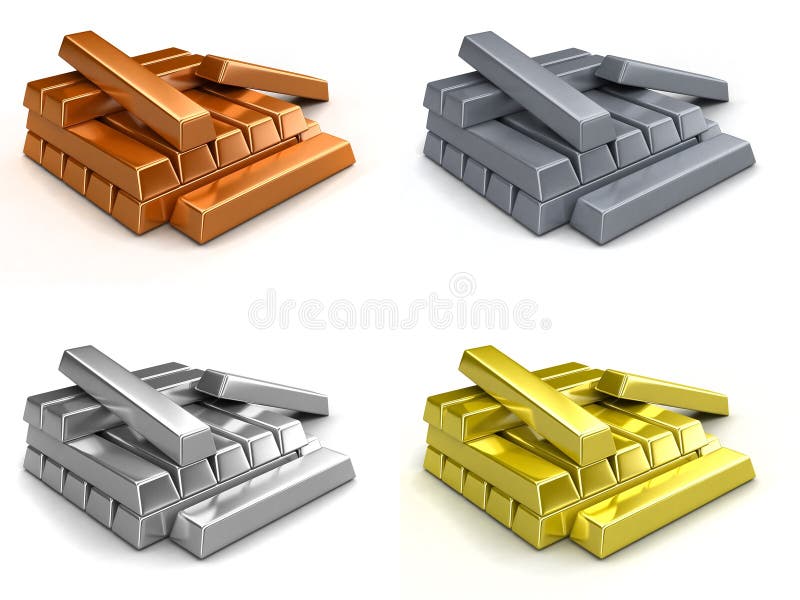 Metal ingots stock illustration. Illustration of market - 22050140