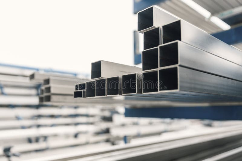 Metal inox pipe on stack stock image. Image of round - 103673115