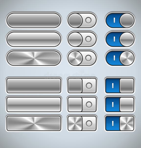 Metal Interface Elements stock vector. Illustration of circle - 30453709