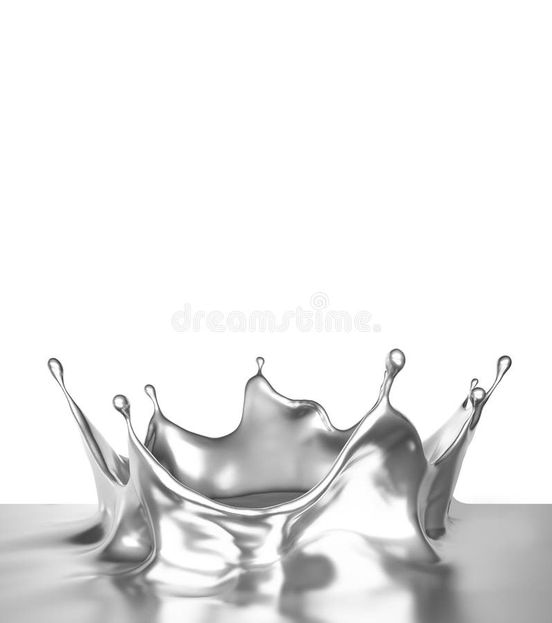 Metal Isolated Splash. 3d Illustration, 3d Rendering Stock Illustration ...