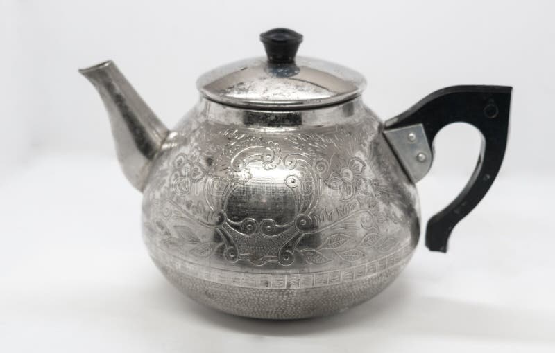 Metal Kettle with a Pattern Stock Photo - Image of kettle, traditional ...