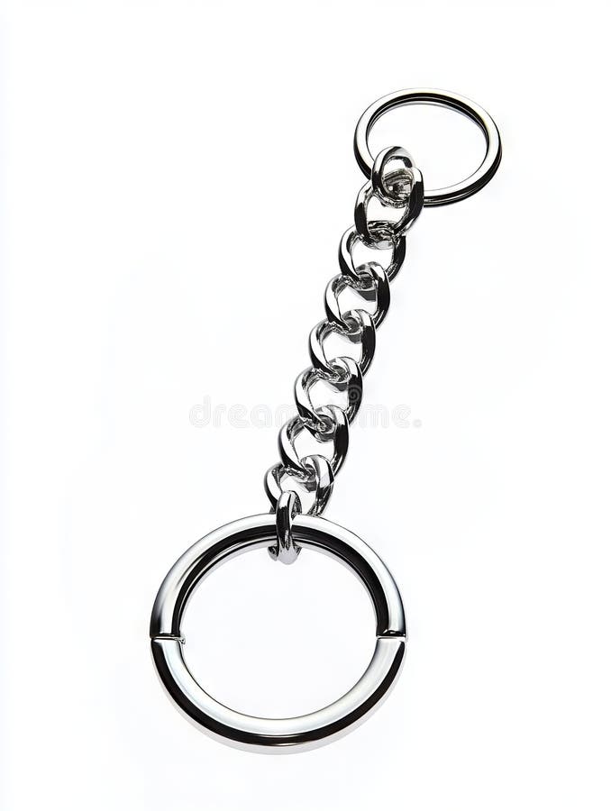 A Metal Keychain with a Metal Ring Attached To it Stock Illustration ...