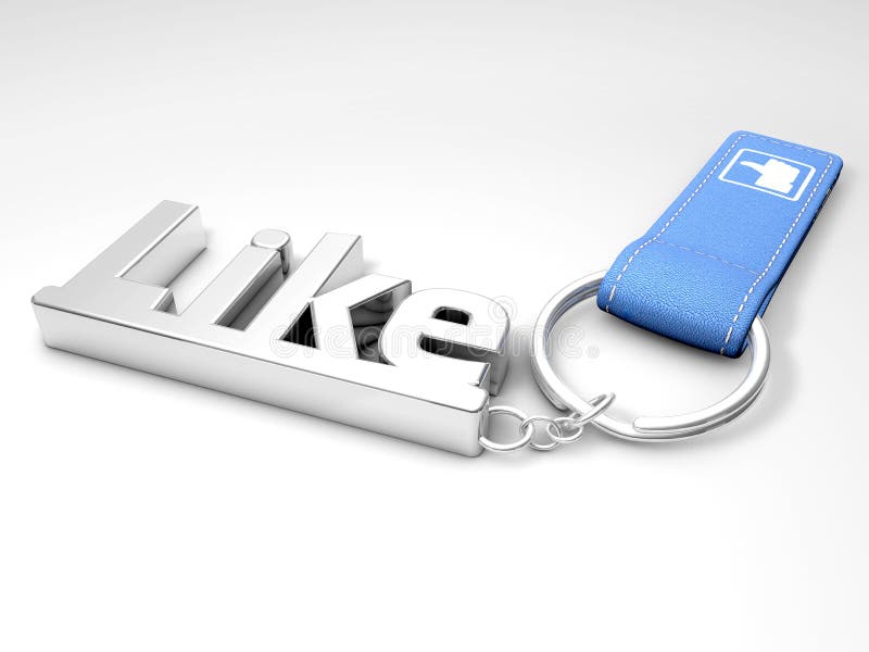 Metal Keychain with the Symbol Like Editorial Stock Image ...