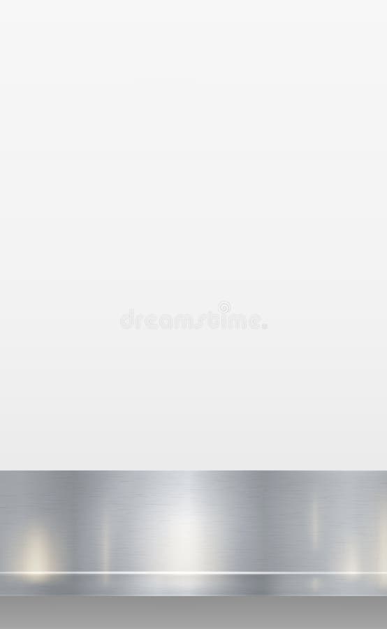 Metal Kitchen Countertop, Iron Texture, Large Table on a White ...