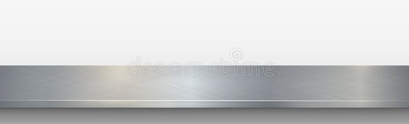 Metal Kitchen Countertop, Iron Texture, Large Table on a White ...