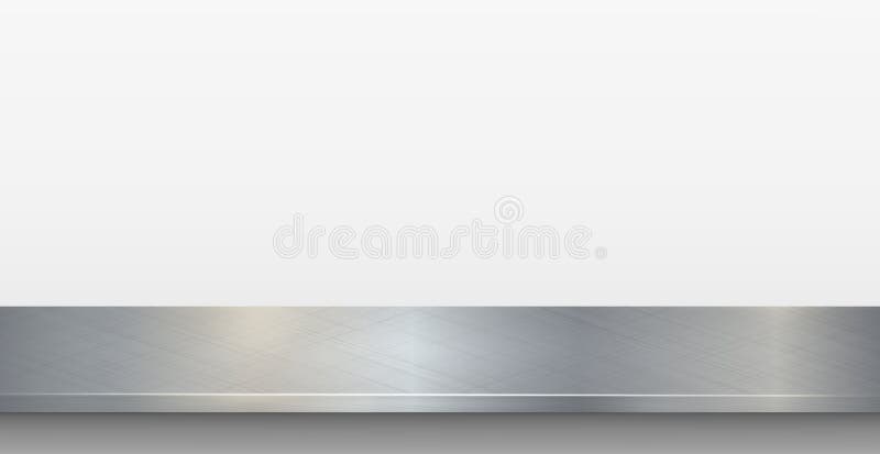 Metal Kitchen Countertop, Iron Texture, Large Table on a White ...