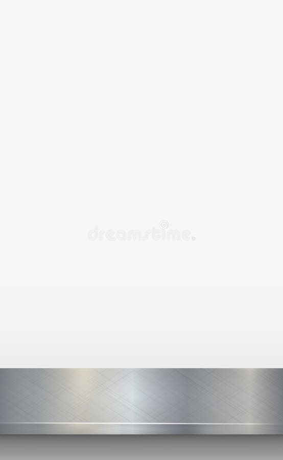 Metal Kitchen Countertop, Iron Texture, Large Table on a White ...