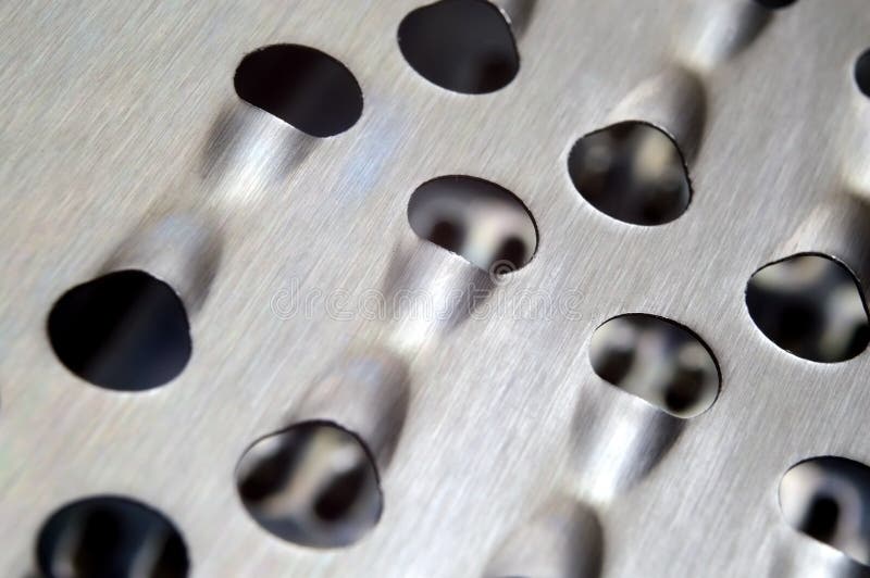 Metal Kitchen Grater with Large Holes. Macro Stock Image - Image of ...