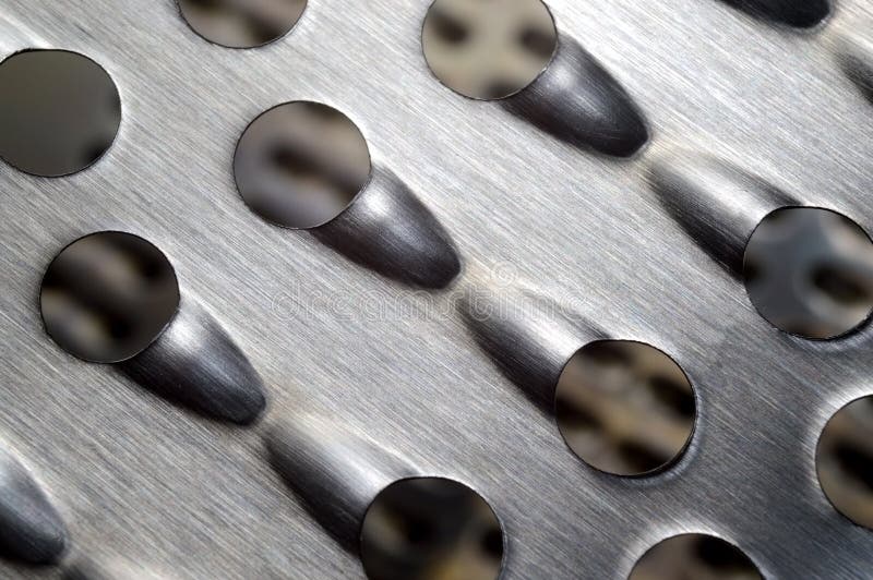 Metal Kitchen Grater with Large Holes. Macro Stock Photo - Image of ...