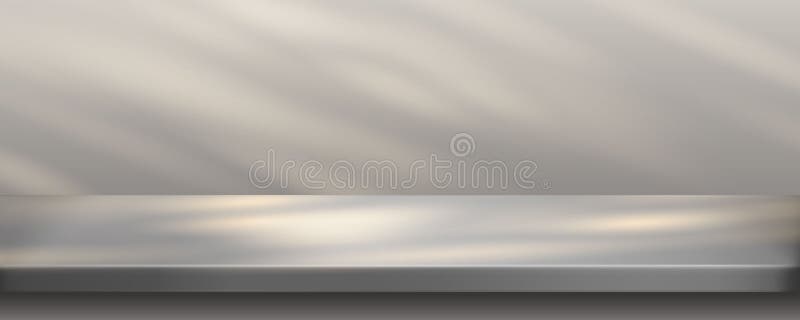 Metal Kitchen Tabletop with Sunlight, Steel Table Stock Vector ...