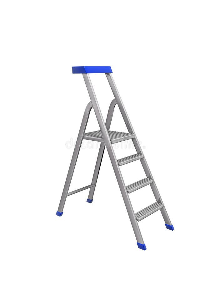 Metal Ladder Isolated on White Vector Stock Vector - Illustration of ...