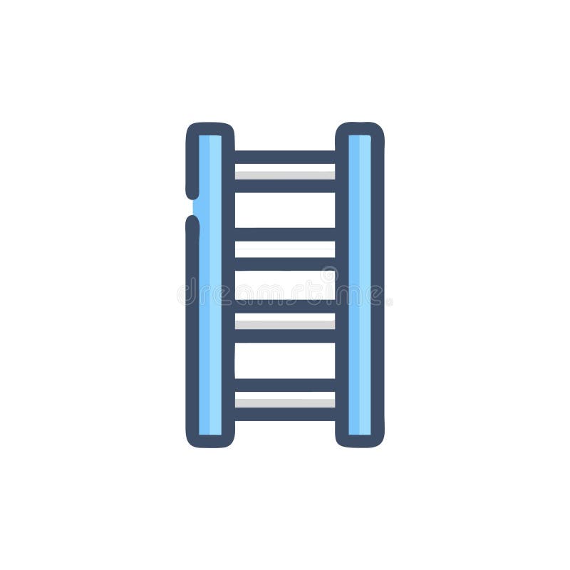 Metal Ladder Icon for Construction Stock Illustration - Illustration of ...