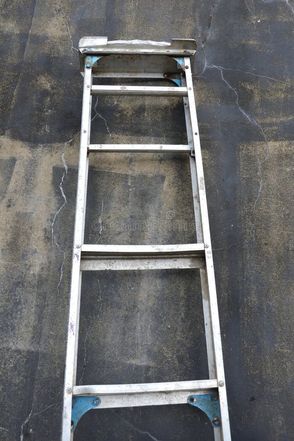 Metal ladder stock image. Image of single, blue, equipment - 60998753