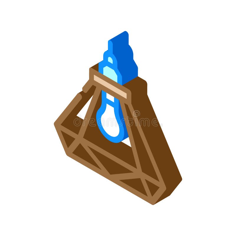 Metal Lamp Ceiling Isometric Icon Vector Illustration Stock Vector ...