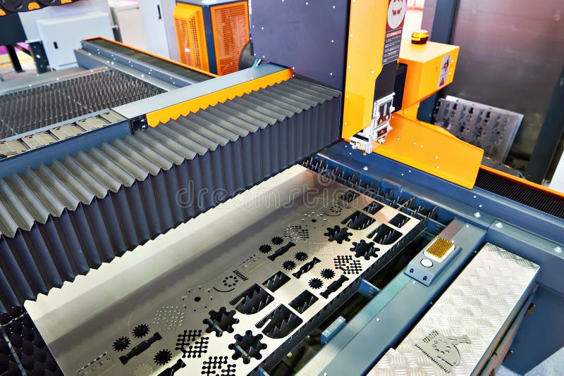 Metal Laser Cutting Machine Control Panel Stock Image - Image of steel ...