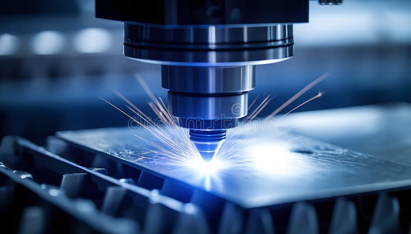 Metal Laser Cutting Machine Precisely Cuts a Metal Sheet Creating ...