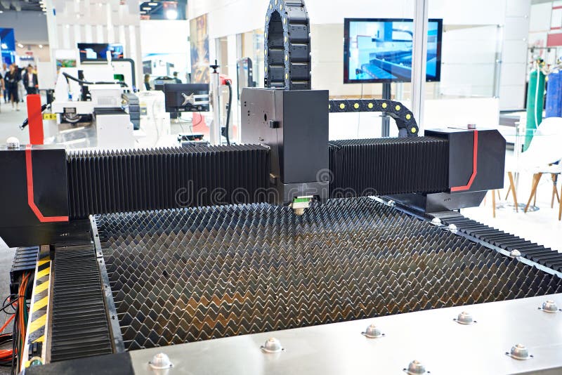 Metal Laser Cutting Machine Control Panel Stock Image - Image of steel ...