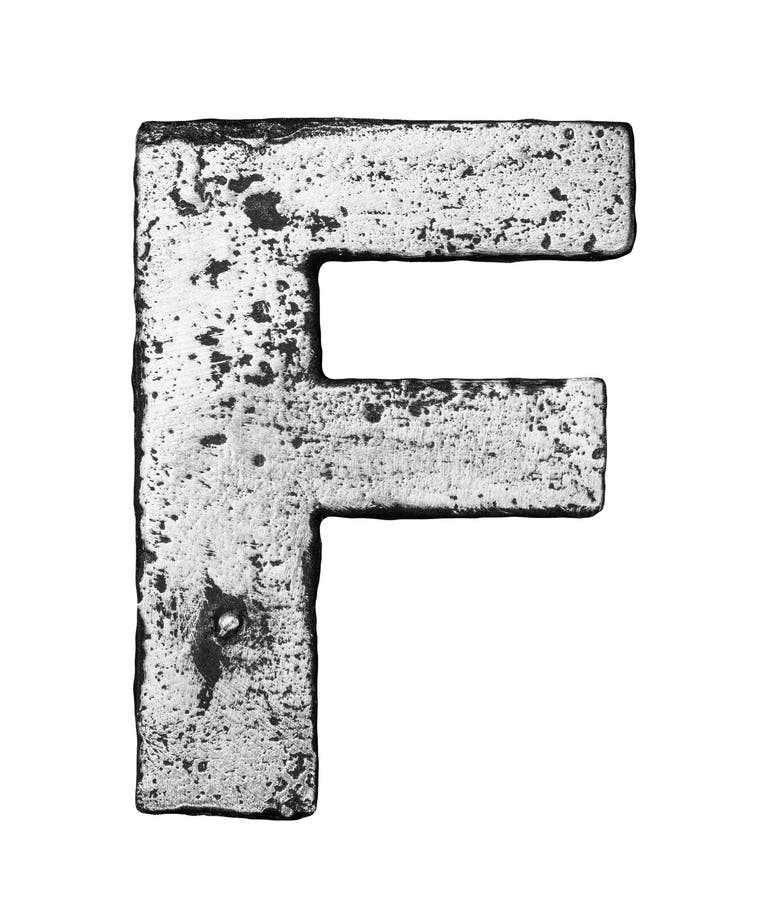 Metal Chrome Letter F Black Stock Photos - Free & Royalty-Free Stock ...