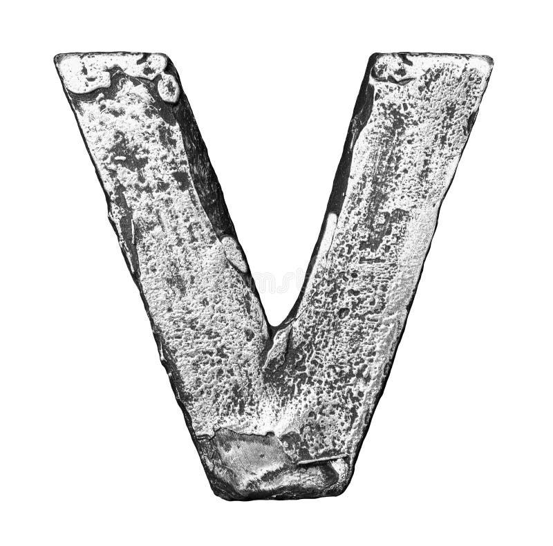 Metal Chrome Letter V Black Stock Photos - Free & Royalty-Free Stock ...