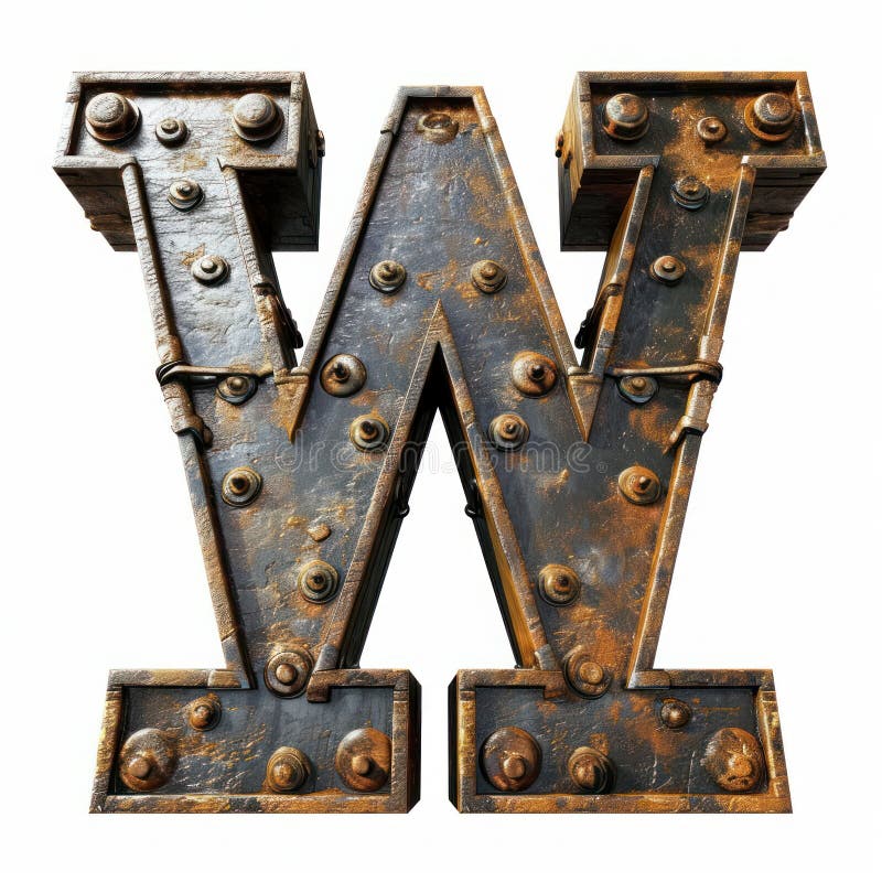 A Metal Letter with Rust on it Stock Illustration - Illustration of ...