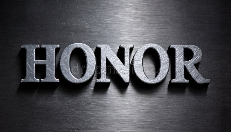 Metal Letters Spelling Honor Representing Integrity, Moral Strength ...