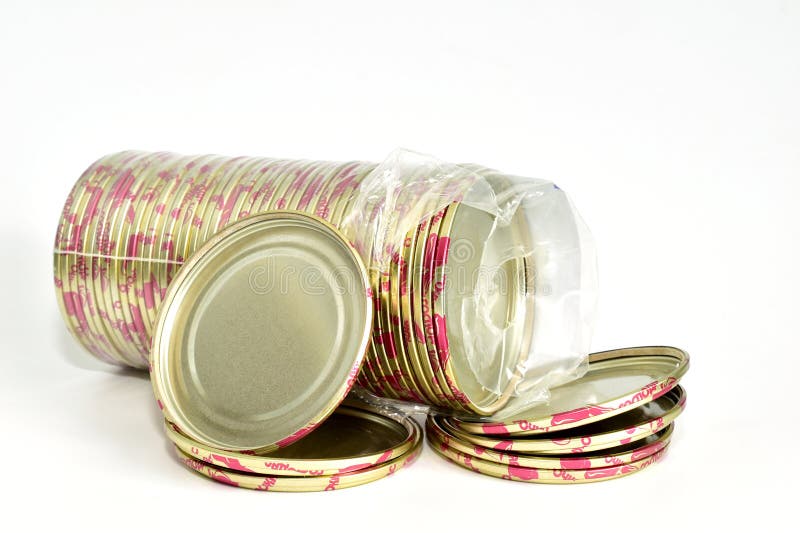 Metal lids for glass jars. stock image. Image of lids - 395273867