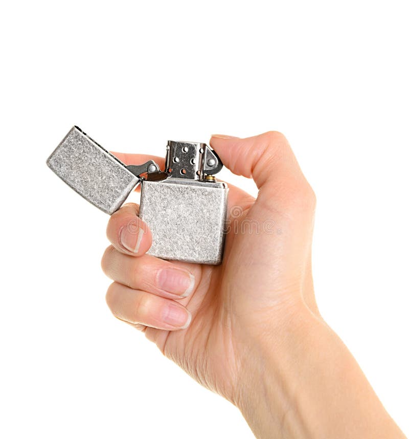 Metal lighter stock photo. Image of metallic, brushed - 23575650